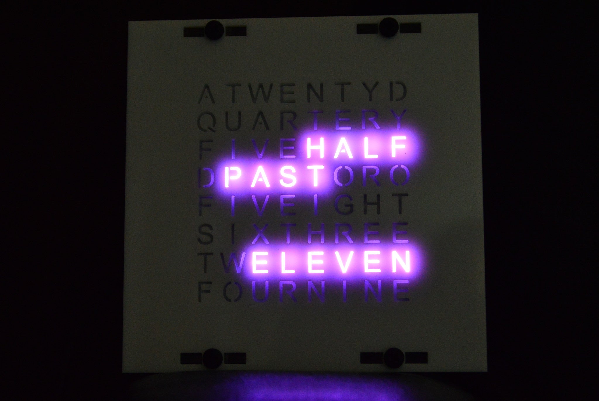 Wordclock Word Front Plate White – Cyntech Educational STEM Toys